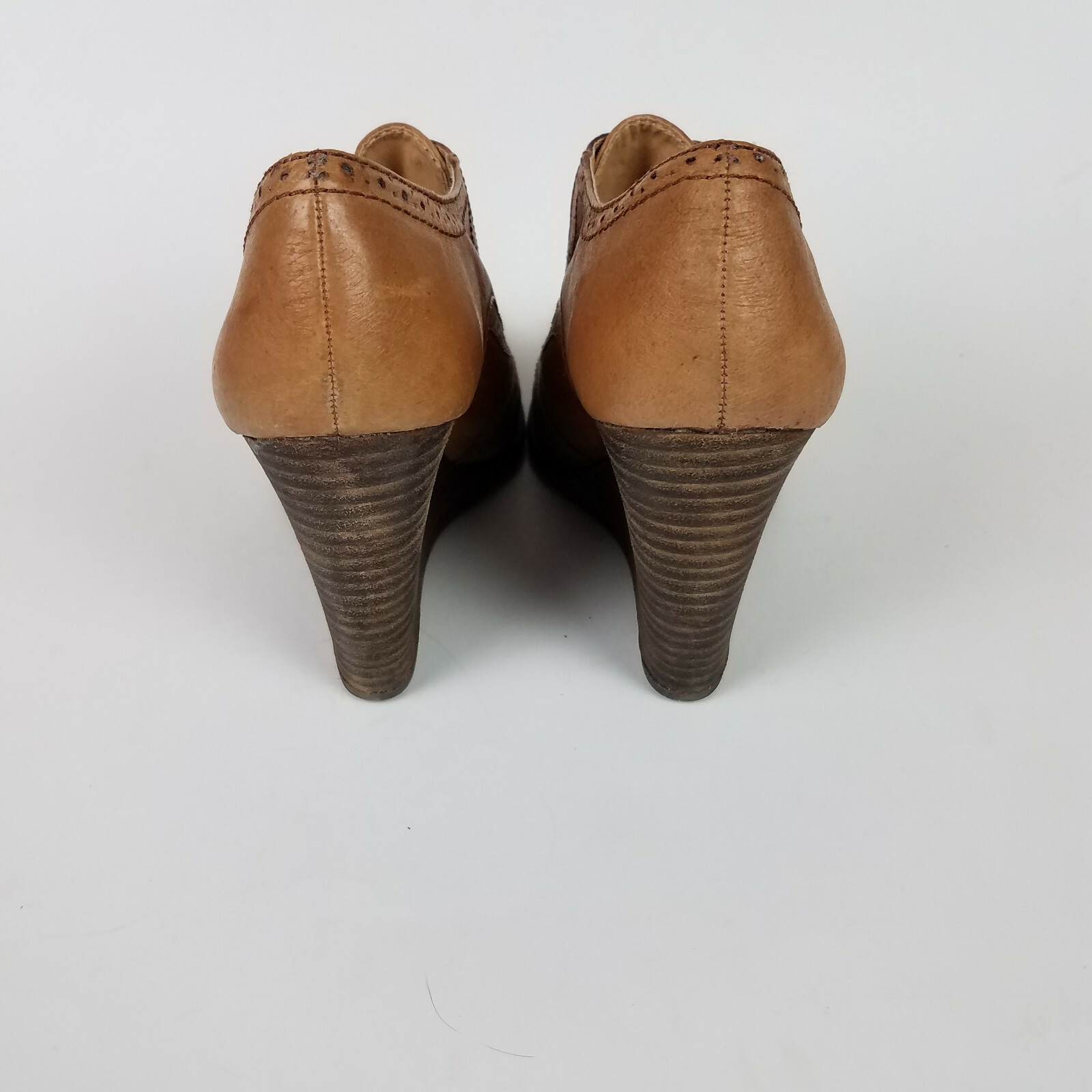 Steve Madden Kalin Cognac Brown Leather Laceless Brog… - Gem