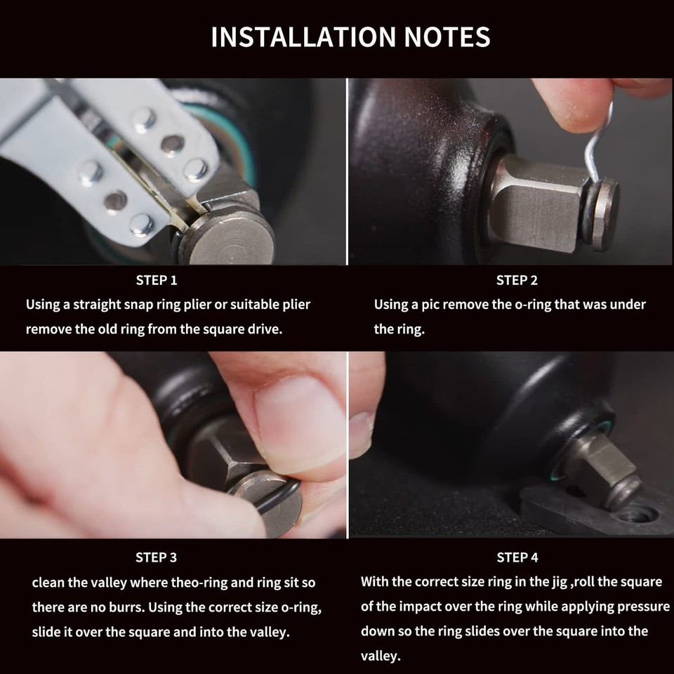 For Milwaukee Type 3/8" Impact Wrench Retaining Ring Clip w/ O-Ring | eBay