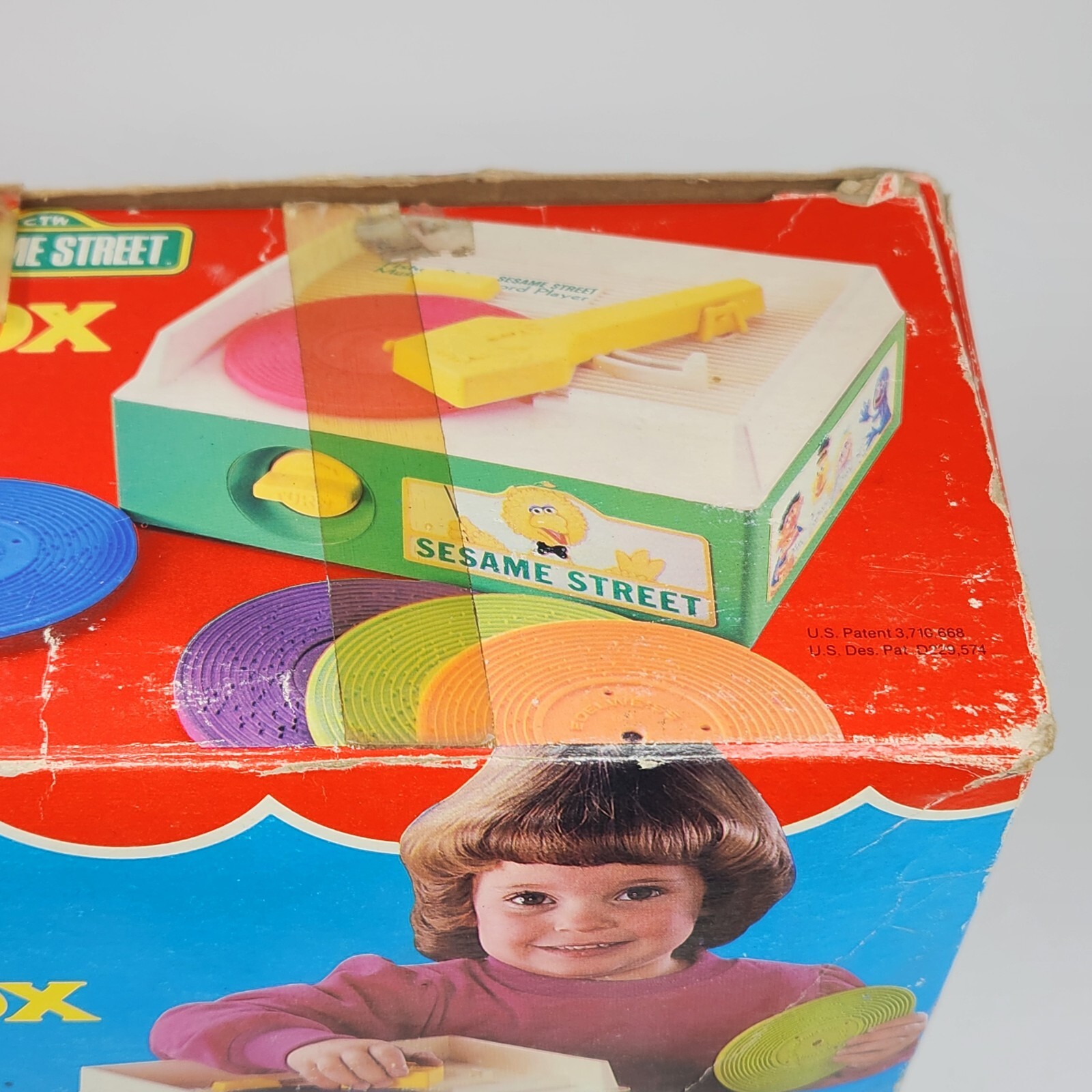 VINTAGE 1984 FISHER PRICE SESAME STREET MUSIC BOX RECORD PLAYER # 995 ...