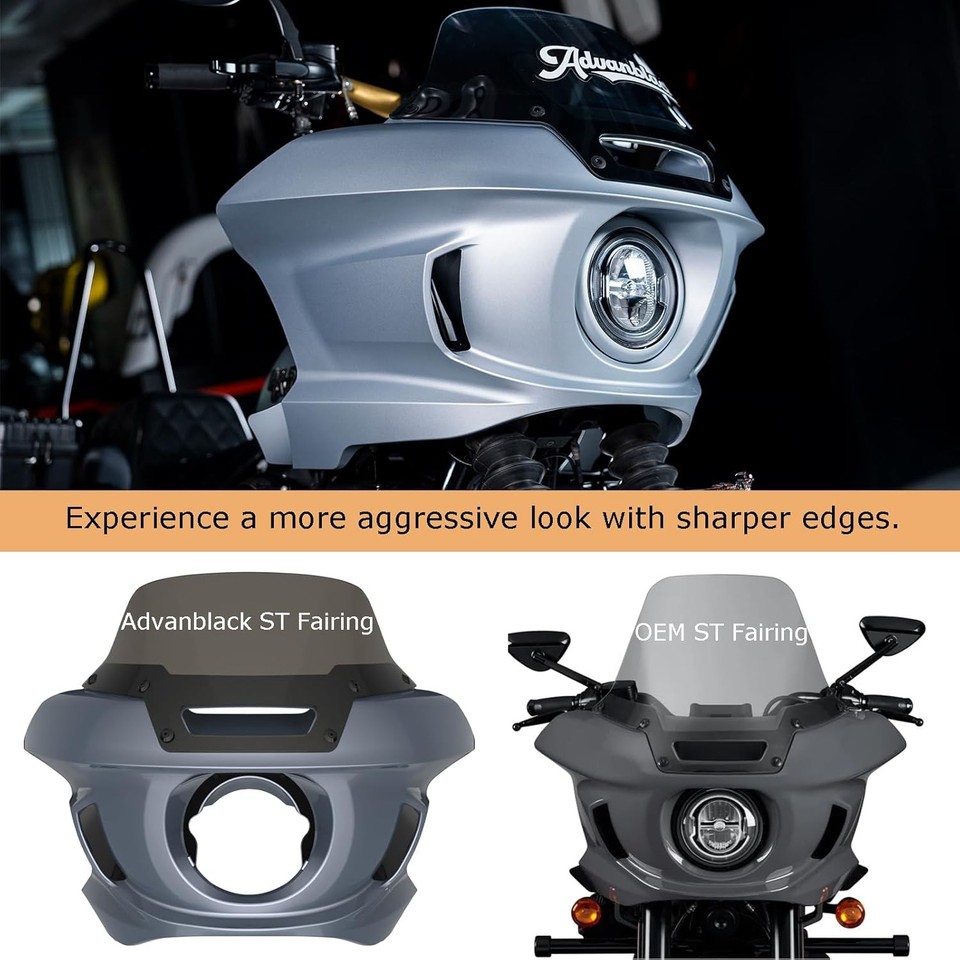 White Hot Pearl ST Front Fairings Headlight Cowl Fits Harley Low Rider ...