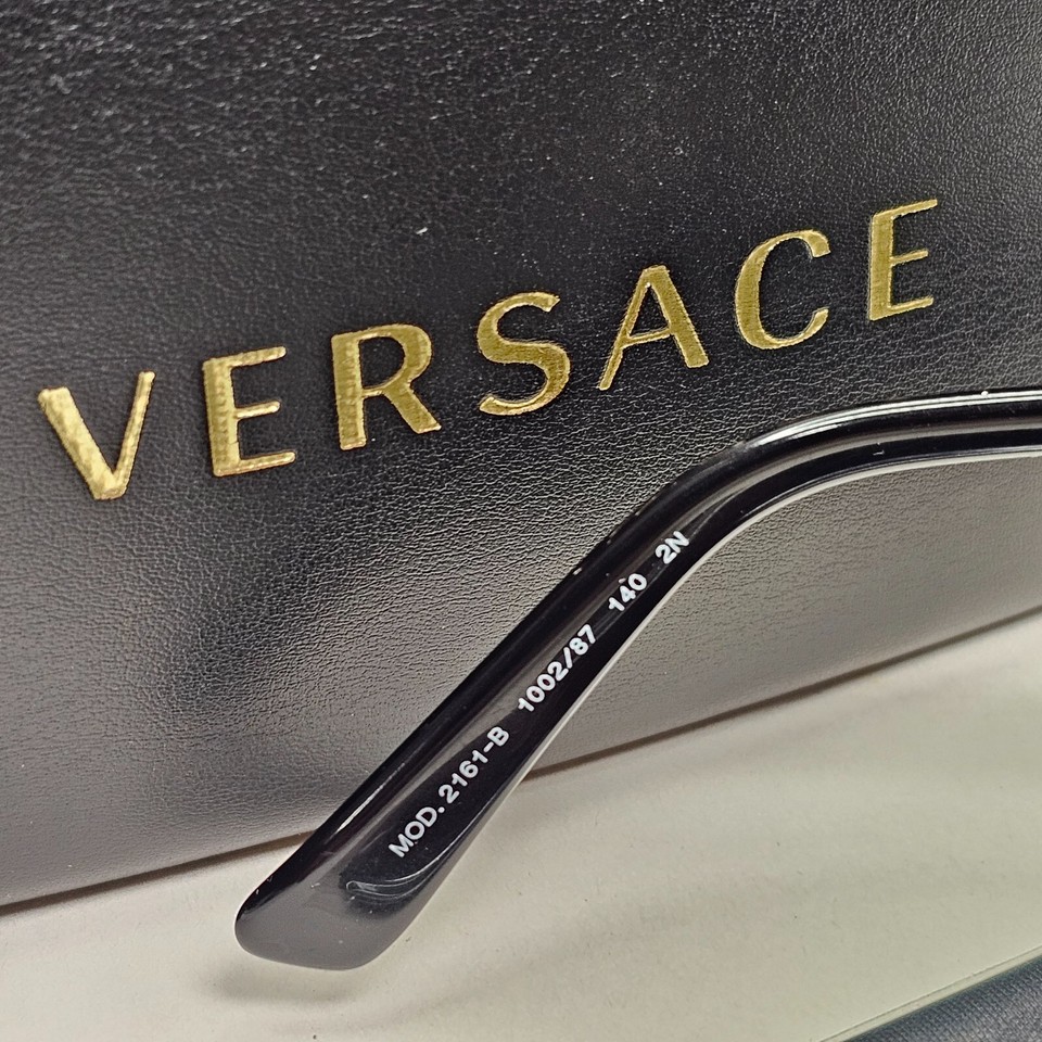 Versace Sunglasses Gold Diamante Medusa Grey Unisex MOD VE 2161-B 1002/ ...