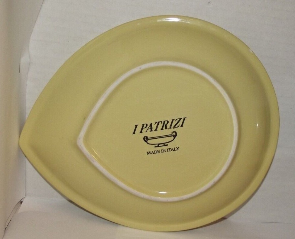 RARE 11" I PATRIZI Yellow TEARDROP Serving Tray / Platter, made in ...