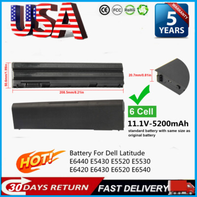 Battery for Dell Latitude T54FJ E6420 E6540 E6440 71R31 T54F3 N3X1D ...