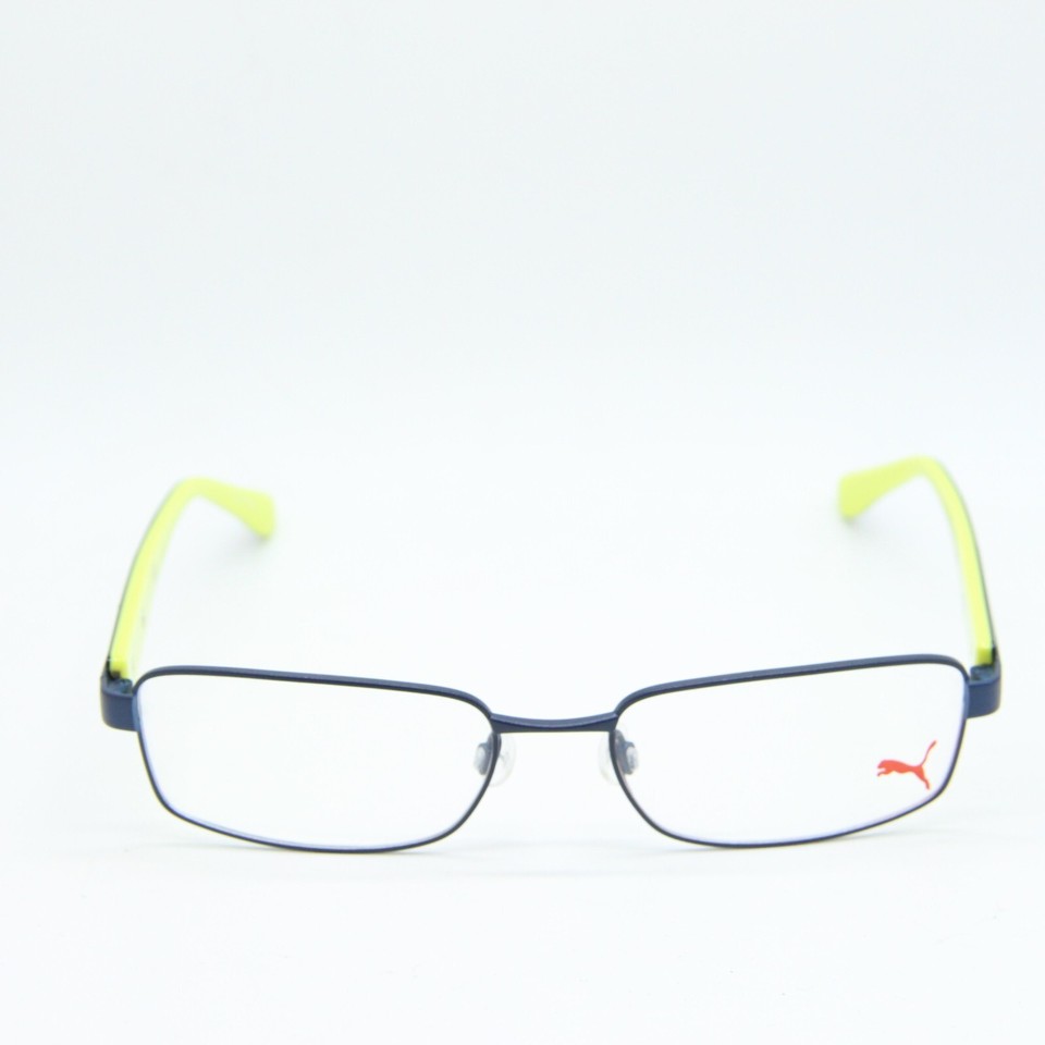 NEW PUMA PU15274 BL BLUE YELLOW AUTHENTIC EYEGLASSES FRAMES 52-16 | eBay