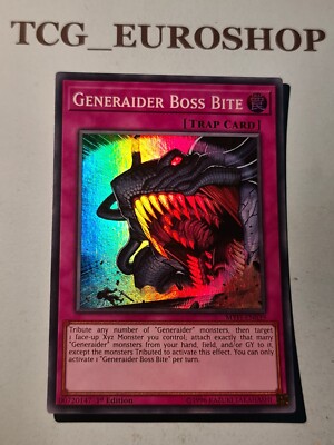 GENERAIDER BOSS BITE ︎YUGIOH ︎MYFI ︎2019 ︎SUPER RARE ︎ENGLISH ︎1st ED ...