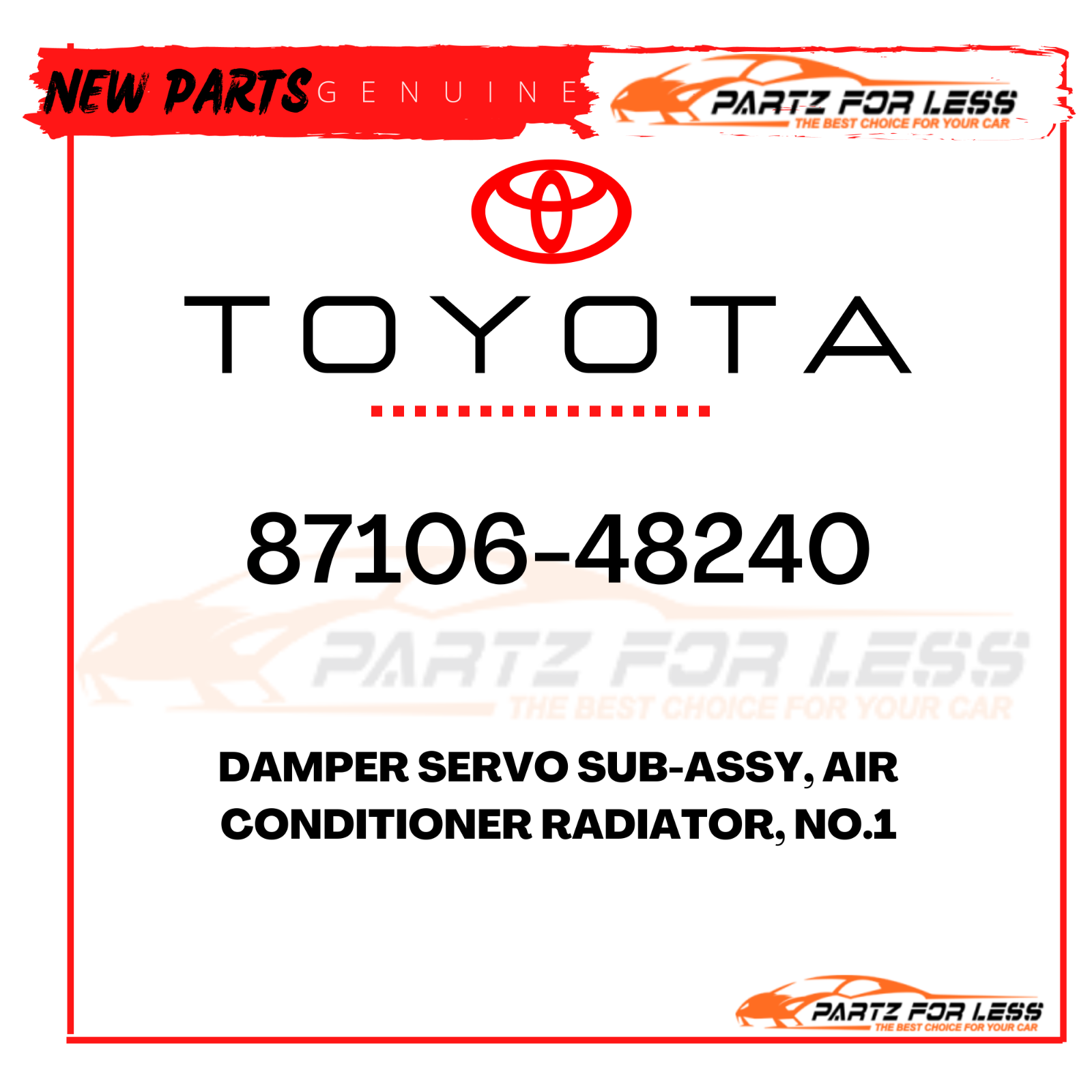 87106-48240 TOYOTA GENUINE DAMPER SERVO SUB-ASSY, AIR CONDITIONER ...