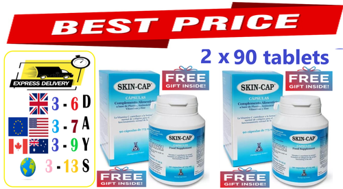 SKIN CAP 2x 90 tablets- Psoriasis, Itching, Seborrhea Dermatitis ...
