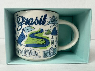 Starbucks Cup Been There Brasil Brazil 14oz Ceramic Mug NEW | eBay