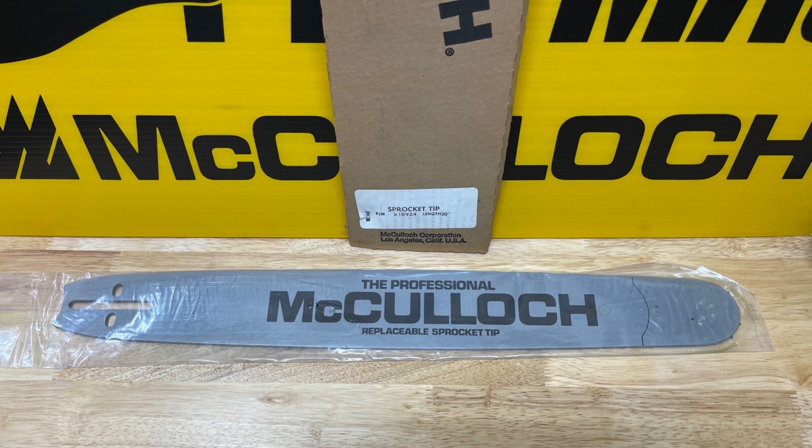 OEM NOS MCCULLOCH 20" D176 Bar .325 pitch .050 gauge chain. PN 218924 ...