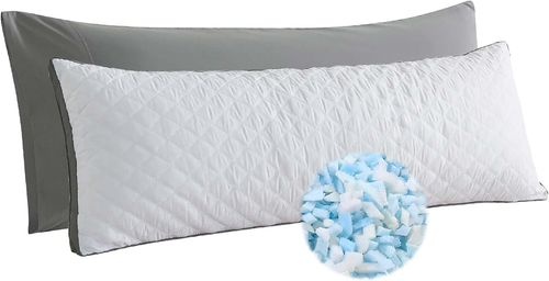 Whatsbedding Memory Foam Body Pillow with Removable Pillowcase-Fluffy ...
