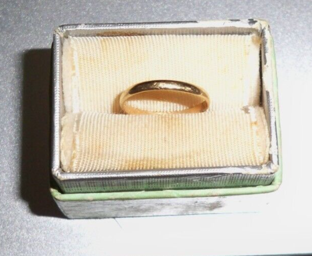Vtg 2mm 10K Solid Yellow Gold Plain Mid Knuckle Digit Joint Ring Women ...