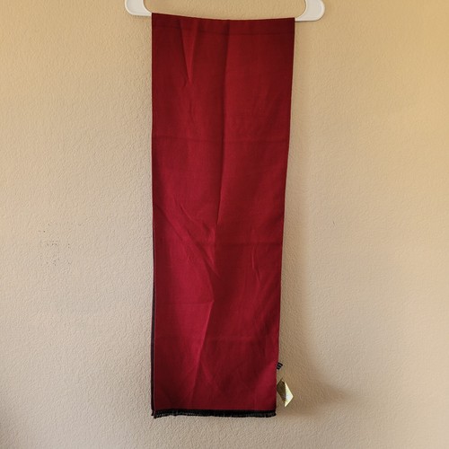 Rapti Womens Scarf 100% Cashmere Red Burgundy Fringe Soft Thermal ...