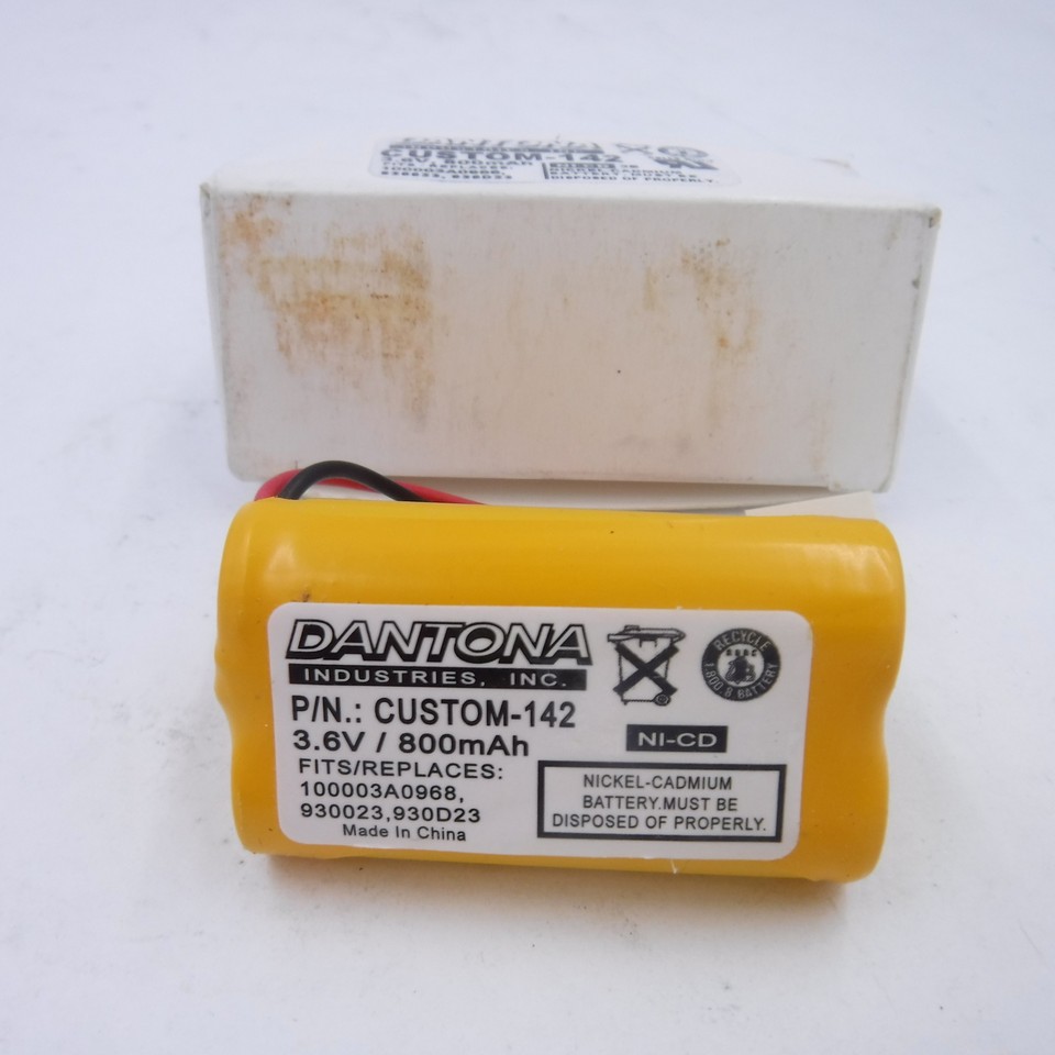 DANTONA CUSTOM-142 Battery 3.6 Volt Nickel Cadmium Dantona Emergency ...