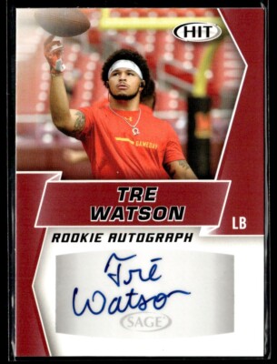 2019 SAGE HIT Autographs Red Tre Watson Rookie Auto Maryland Terrapins ...
