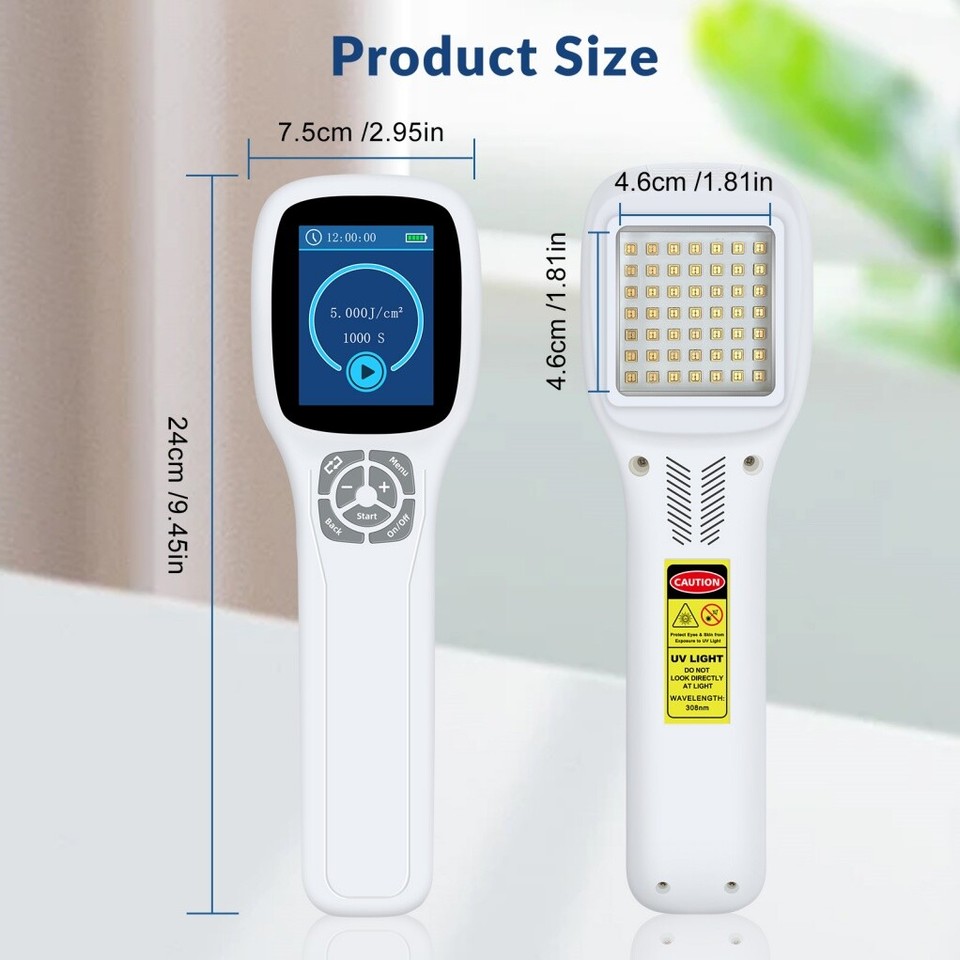 UVB Phototherapy Lamp Device 308NM UV Narrow Band Ultraviolet Light ...