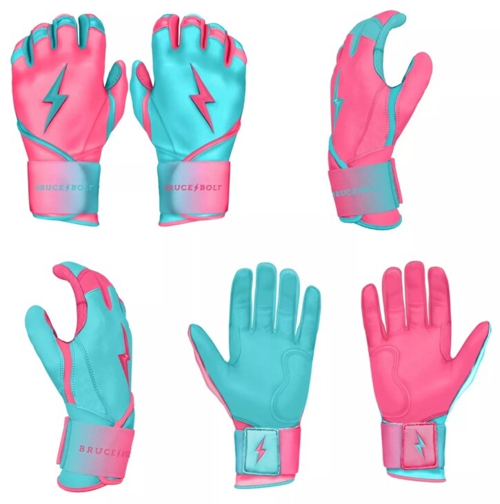 Bruce Bolt ⚡Max Clark LONG Cuff Batting Gloves Size YOUTH SMALL SOLD ...