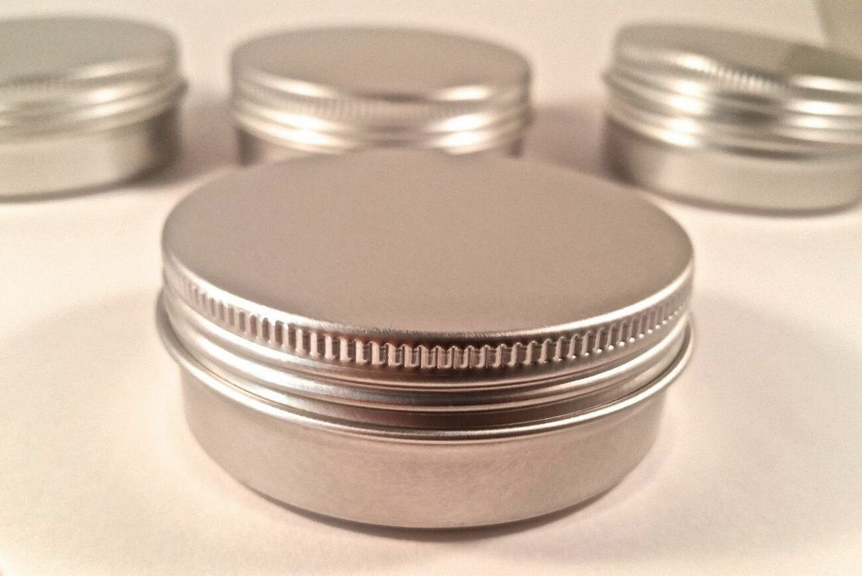 25 Set (50pcs) 1.7oz Aluminum Round Screw top Metal Tins,Can,Jar ...