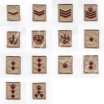 Tan design British Army Tan MTP Rank Embroidery Patch | eBay