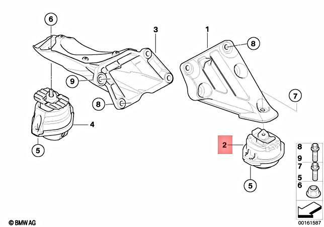 New Genuine Engine Mount Left 22116769285 for BMW | eBay