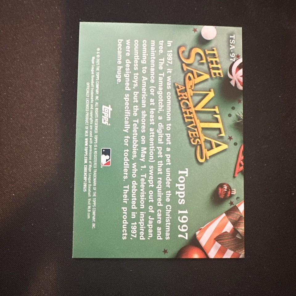 Santa Claus! 2025 Topps Holiday Edition #TSA-97 The Santa Archives 1997 ...
