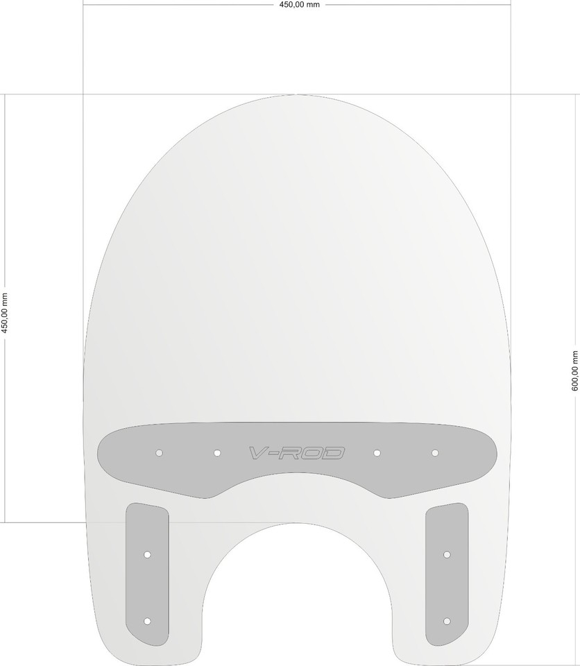 Harley-Davidson V-Rod PREMIUM TOUR WINDSCREEN WINDSHIELD Polycarbonate ...