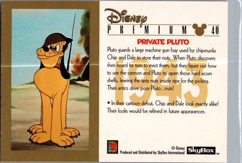 Private Pluto #40 1995 SkyBox Disney Premium | eBay