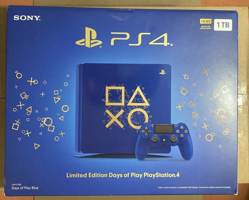 Sony Playstation 4 PS4 Blue Days of Play Special Edition Console Brand ...