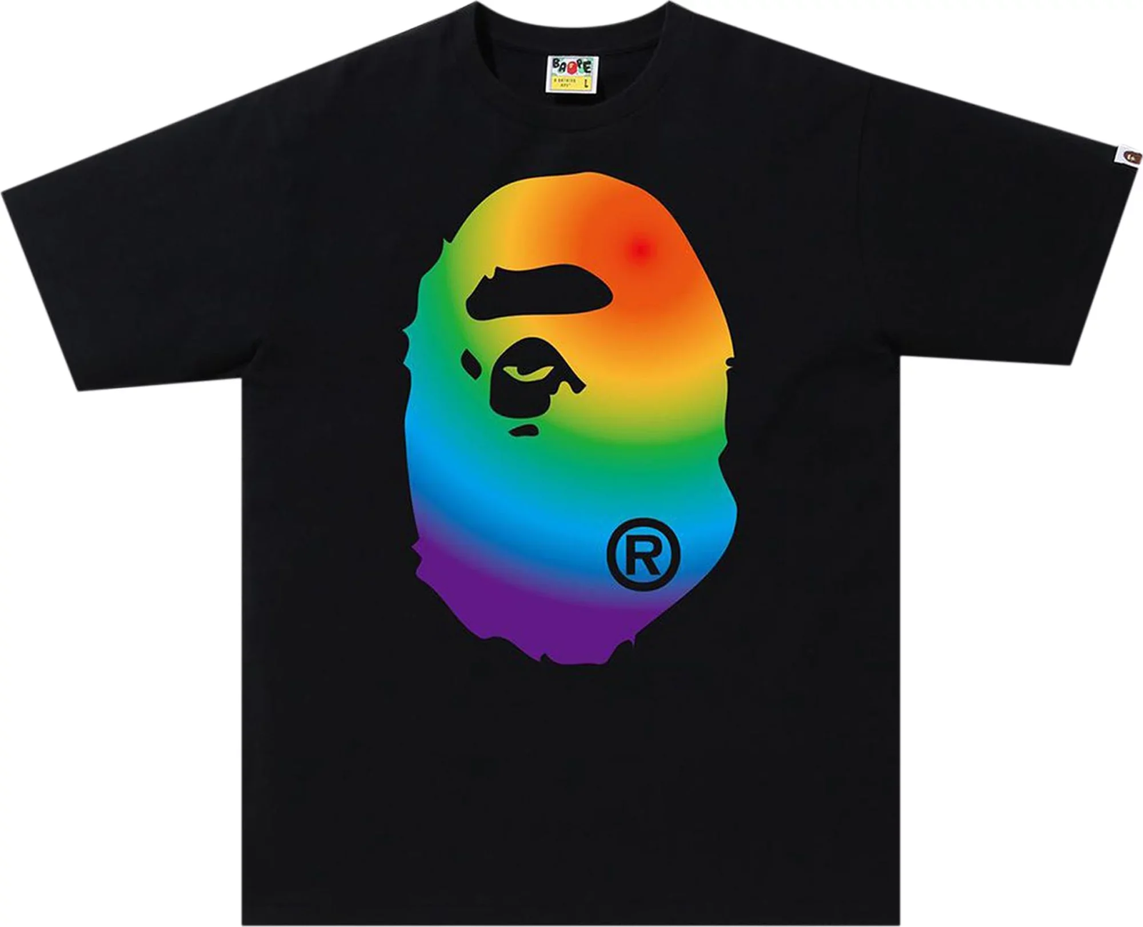 BAPE Rainbow Big Ape Head Tee Black | eBay