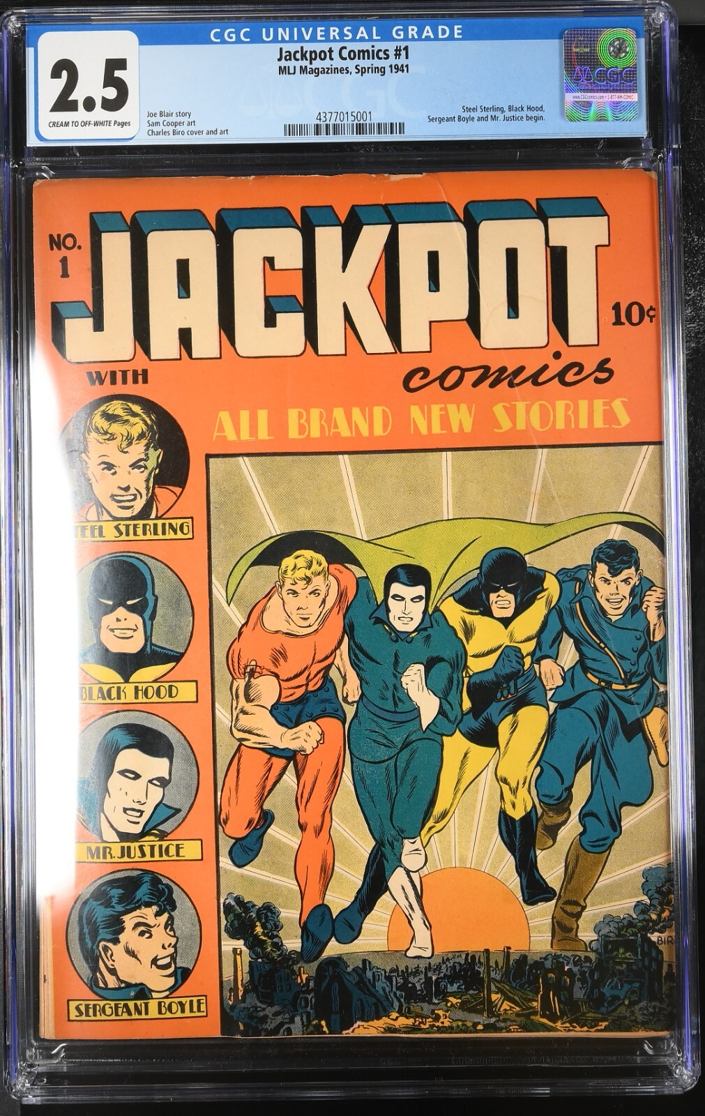 Jackpot Comics 1 (CGC 2.5) Steel Sterling Black Hood Sergeant Boyle ...