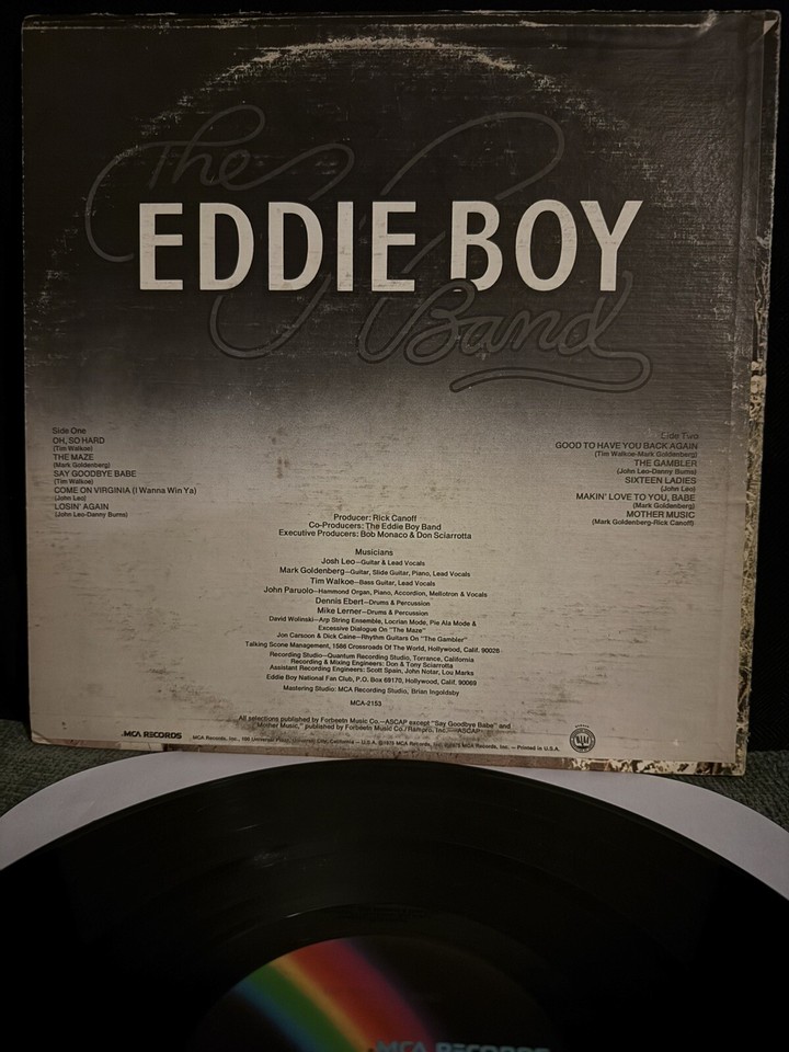 The Eddie Boy Band - Self Titled - MCA Records Pressing MCA-2153 | eBay