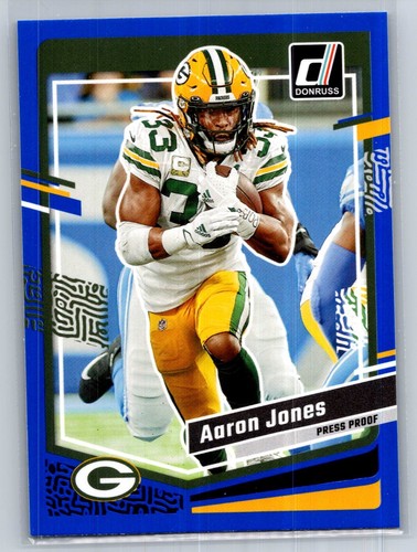 2023 Donruss #105 Aaron Jones Press Proof Blue | eBay