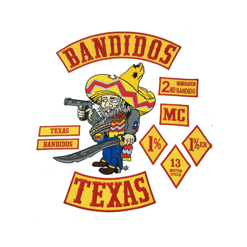 BANDIDOS MC Biker Embroidery Patches Iron on Jacket Vest Sew on for ...