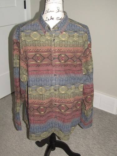 Cabela's Aztec Southwestern Flannel Shirt Men's Size XL Tribal Chamois ...