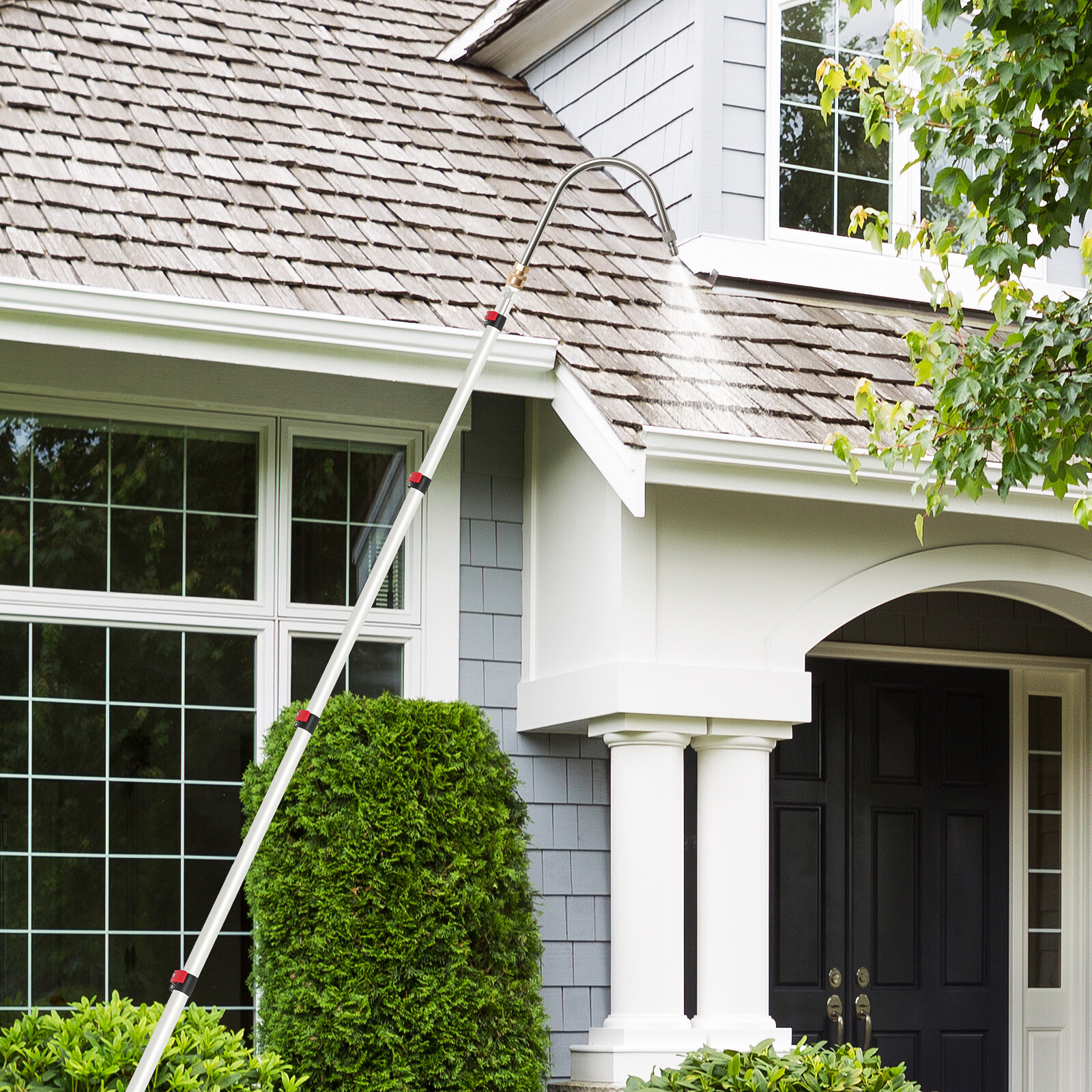 24ft Telescopic Pressure Washer Lance Gun Set Gutter Jet Washer ...