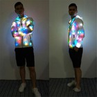 LED Light Up Luminous Coat Hooded DJ Jacket Women Men's Outwear ...