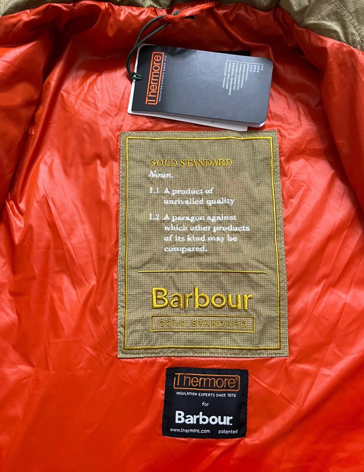 Barbour Gold Standard Bammo Thermore Quilted Jacket Men’s Medium | eBay
