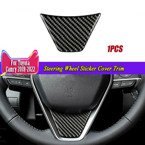 Carbon Fiber ABS Steering Wheel Sticker Cover Trim For Toyota Camry ...