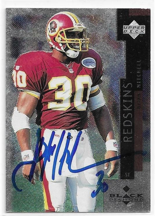 BRIAN MITCHELL Autographed Signed 1997 Upper Deck card #88 Washington ...