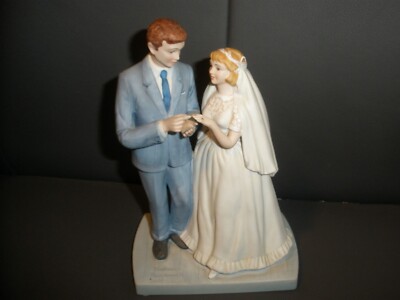 Norman Rockwell 1981 Bride & Groom Figurine 5" x 3" x 7.5" | eBay
