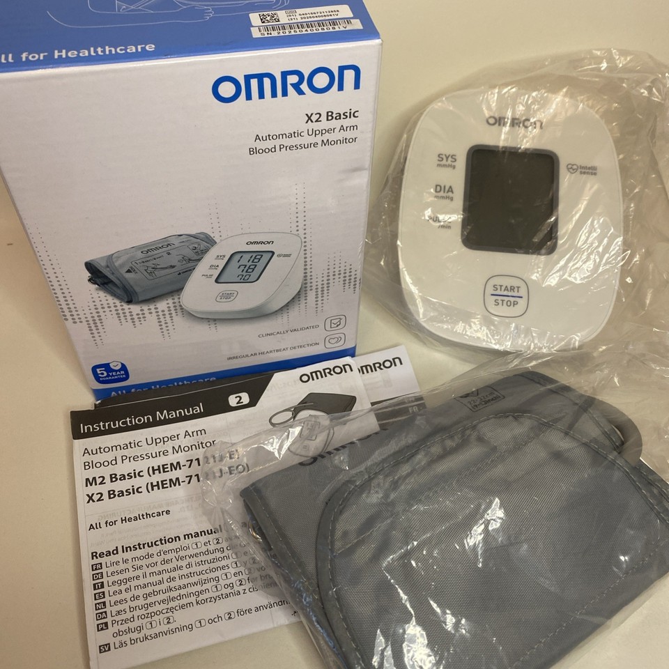 OMRON X2 Basic – Automatic Upper Arm Blood Pressure Monitor for Home ...
