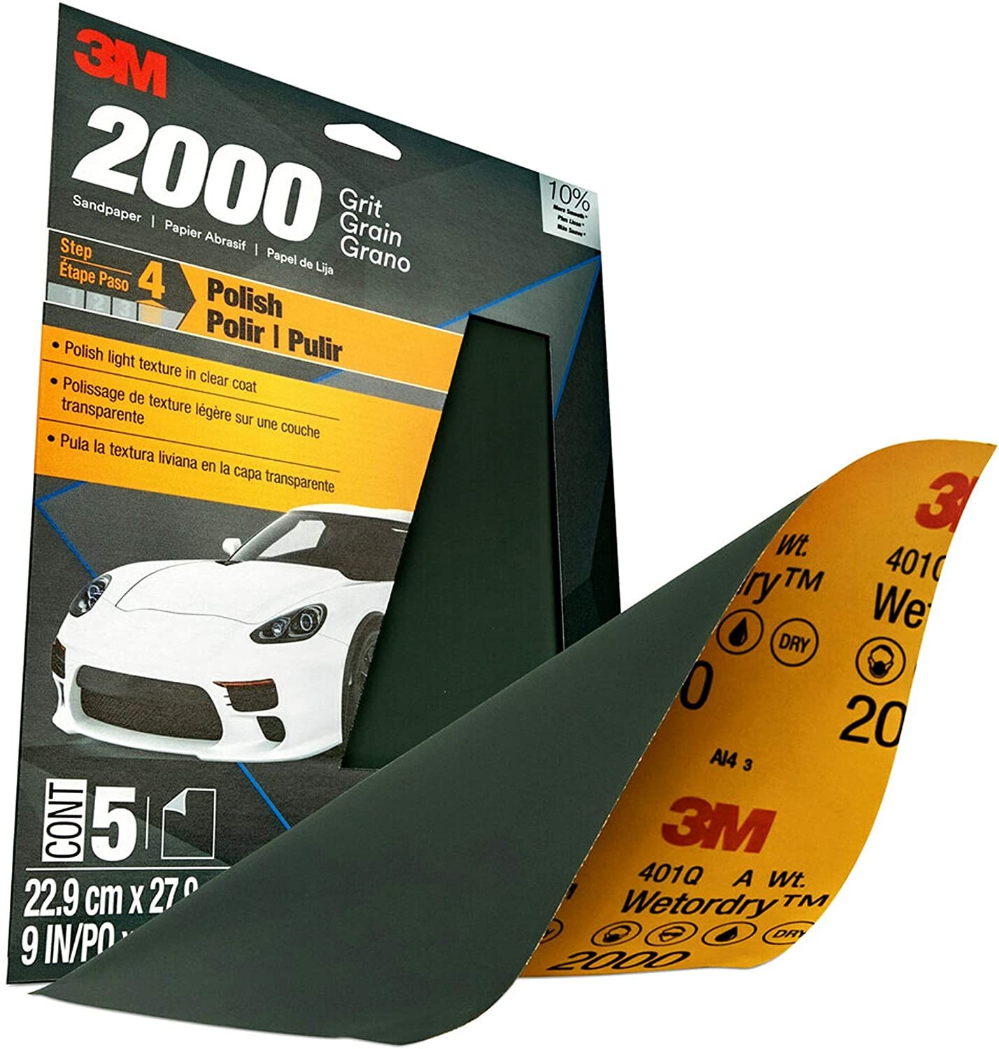 3M Sandpaper Wet or Dry Sheets, 1500 grit, 9 x 11 inch, 32023 - FREE ...