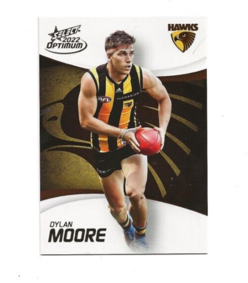 2022 AFL Select Optimum HAWTHORN DYLAN MOORE COMMON BASE CARD # 114 ...