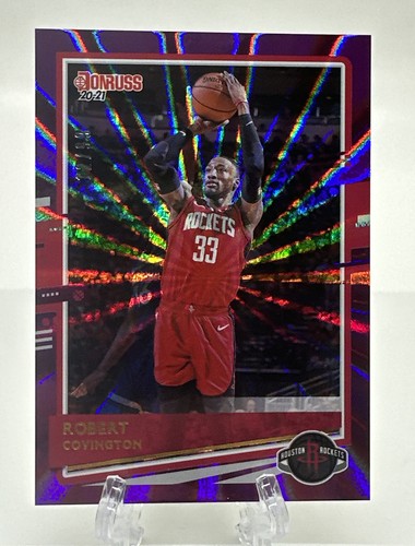 Robert Covington 2020-21 Panini Donruss Purple Laser #80 SP Houston ...