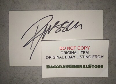 Russell Crowe Hand Signed Autograph Index Card COA | eBay