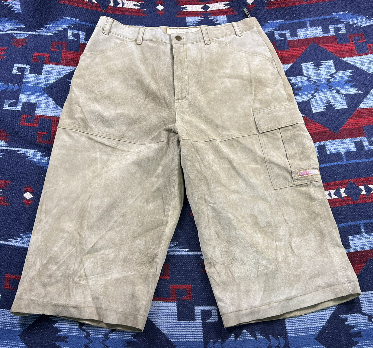 Retro Vintage Air Jordan Two3 Leather Suede Shorts Me… - Gem