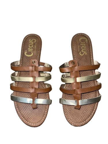 Circus by Sam Edelman Sandals Brown Gold Metallic Colby Strappy size 10 ...