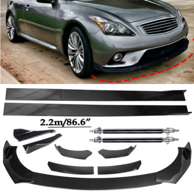 Front Lip Chin Bumper Body Kits 86.6" Side Skirt For Infiniti G37 Coupe ...