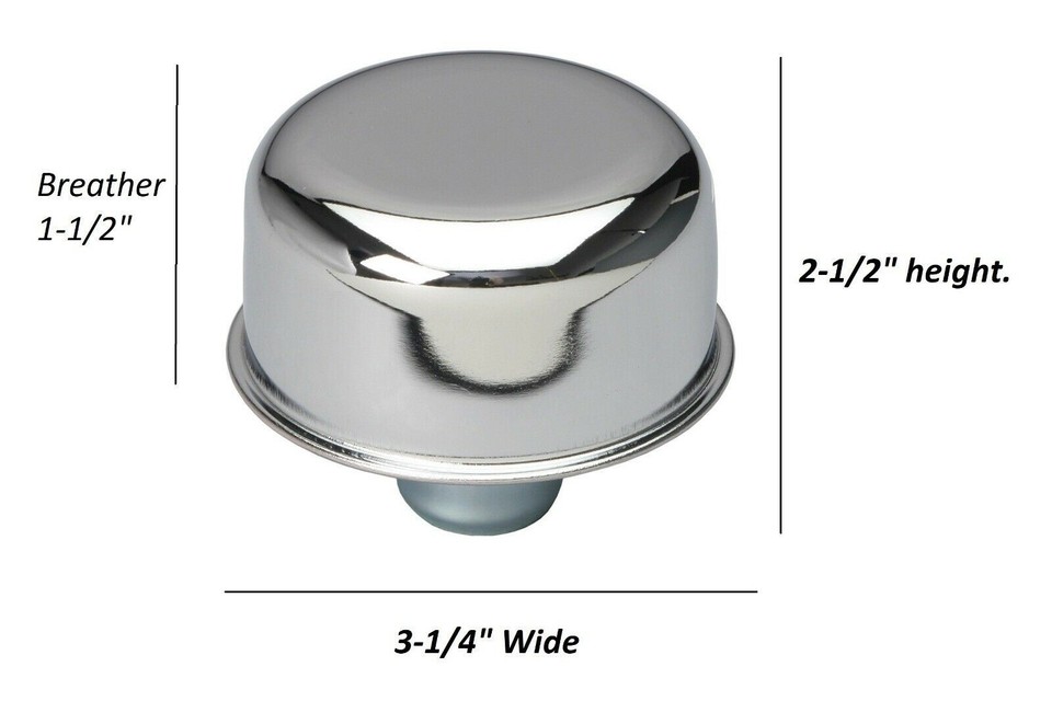 Ford 351 Cleveland Valve Cover Chrome Breather, PCV Valve & Grommets ...