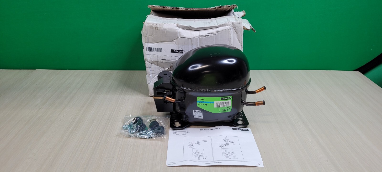 SECOP NF6FK 115V-60Hz COMPRESSOR LRA 24A 1PH LBP/MBP LST for sale ...