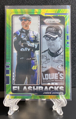 Jimmie Johnson Panini Prizm Flashbach Green Hyper Prizm Parallel! | eBay